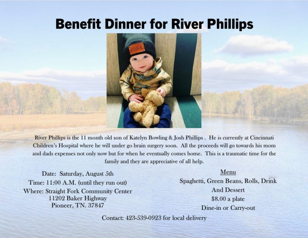 Benefit dinner for River Phillips – Scott County News